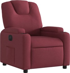 Elektrické polohovací křeslo vínové textil 3204347