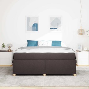 Rám postele s matrací Tmavě hnědá 180 x 200 cm textil 3399373