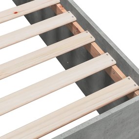 Rám postele betonově šedý 75 x 190 cm kompozitní dřevo 3280982