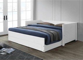 Rozkládací postel 90/180x200, bílá, GORETA Kondela 0000252396