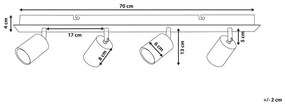 Stropní lampa měděná TIGRIS Beliani