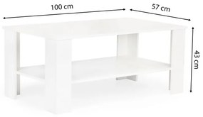 ModernHome Konferenční stolek 100x57x43cm - bílý, PJJCFT0064