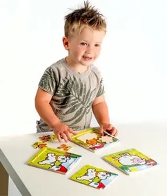 TEDDIES Dřevěné puzzle Moje první zvířátka Koník / 9 dílků