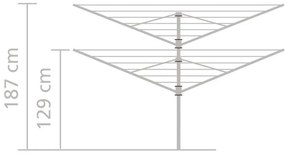 Zahradní sušák Brabantia Lift-O-Matic 60m + kryt