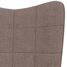 vidaXL Marketos Houpací křeslo taupe textil