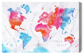 Obraz Mapa Světa Nedostatek Nedostatek Plátno Canvas 120x80