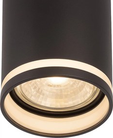 Bodové svítidlo Pipe Ring, 1x černé kovové stínítko, b