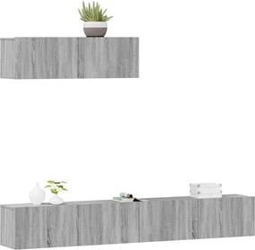 3dílný set TV skříněk šedý sonoma kompozitní dřevo 3114484