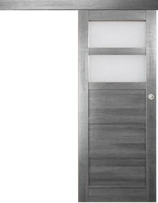 posuvné interiérové dveře na stěnu vasco doors BRAGA model 3 Průchozí rozměr: 70 x 197 cm, Orientace dveří: Levé dveře, Dekor: Bílá