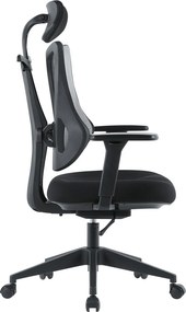 Ergonomická kancelářská židle E-racer VANTOR - šedá síťovina