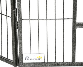 PawHut venkovní výběh pro štěňata, 60H cm, 16 segmentů, ohrádka pro domácí zvířata, ohrádka pro štěňata, ohrádka, přizpůsobitelná, se 2 dvířky, ocel|…