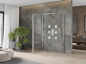 Mexen Omega-3S sprchový kout 3-stěnný, posuvný 100 x 80 cm, transparentní, chrom - 825-100-080-01-00-3S