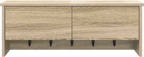 věšák, nástěnný, s dvířky, háčky, kompozitní dřevo, 30x80x20 cm, dub sonoma, Dekorino TK20260024