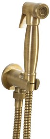 Reitano Rubinetteria, Bidetová sprcha retro s hadicí a držákem sprchy s vyústěním, bronz, 9106