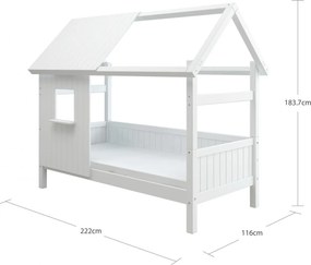 FALCO Postel 1/2 domeček Romantic 450 bílá
