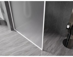 Mexen, Mexen Kioto-XF sprchová stěna s rámem 160 x 202 cm, matná 10 mm, bílá - 800-160-104-20-30-X