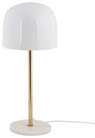 Bílá stolní lampa s kovovým stínidlem (výška 50 cm) Manta – Leitmotiv