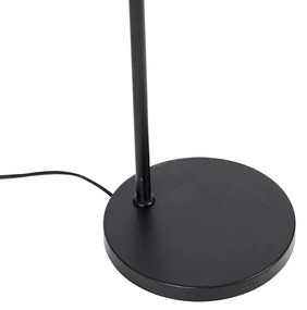 Průmyslová stojací lampa černá - Drum Mesh