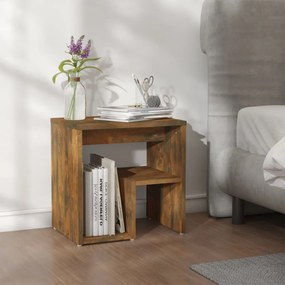 Noční stolek kouřový dub 40 x 30 x 40 cm kompozitní dřevo - Default Title