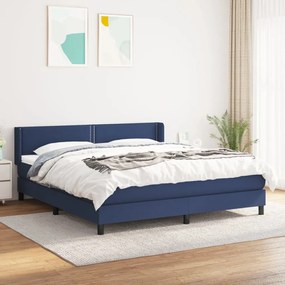 Box spring postel s matrací modrá 180x200 cm textil,  3129655