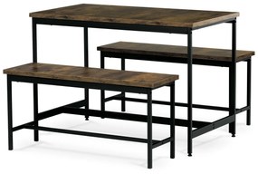 Jídelní set se 2 lavicemi OLD WOOD, 110 x 60 x 75 cm