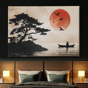 Obraz na plátně - Strom života Starý dub a převozník Yakuta FeelHappy.cz Velikost obrazu: 120 x 80 cm