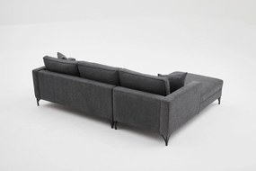 Hanah Home Rohová pohovka BERLIN antracitová levá 258 cm 825BLC2807