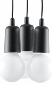 Sollux Lighting Závěsné svítidlo DIEGO 3 černé
