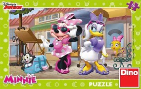 DINO Hra Puzzle Disney Junior Minnie na Montmartru 15 dílků v krabici dn301269