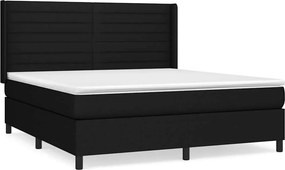 Box spring postel s matrací černá 160x200 cm textil 3131523