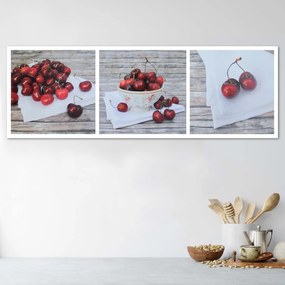 Obraz na plátně Třešně Ovoce - 90x30 cm