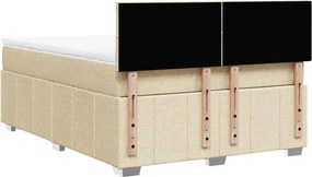 Box spring postel s matrací krémová 140x200 cm textil 3287096
