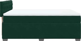 Box spring postel s matrací tmavě zelená 140x200 cm samet 3288639