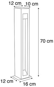 Moderní venkovní stojací lampa Basalt 70 cm - Sneezy
