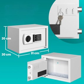 Deuba Elektrický nábytkový trezor SAFETY, 31 x 20 x 20cm, stříbrná