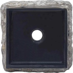 Umyvadlo černé 30 x 30 x 13 cm mramor 149175