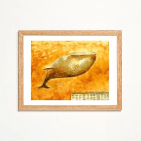 Martina Trchová | Velryba Rám: Bílý, Velikost: 40 x 60 cm