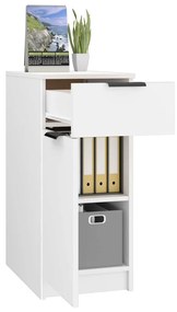 Skříňka k psacímu stolu bílá 33,5 x 50 x 75 cm kompozitní dřevo - Default Title