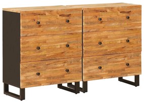Servírovací skříň 2 ks 60 x 33 x 75 cm Masivní mangové dřevo 3310100