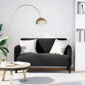 Loveseat Sofa Černý 109 cm samet