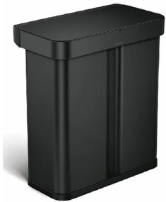 Simplehuman Koše - Bezdotykový koš na tříděný odpad, s hlasovým a pohybovým ovládáním, 58 l, matná černá ST2043