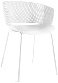 OnaDnes -20% Bílá plastová zahradní židle Kave Home Yeray