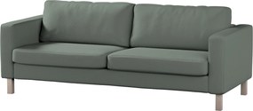 Potah na pohovku IKEA Karlstad 3-místná, nerozkládací, krátký barva zelená látka pletený vzor