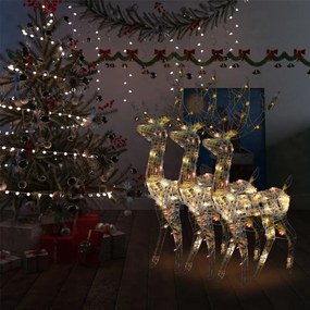 Vánoční dekorace akryloví sobi 3 ks 120 cm vícebarevní,  3154352 HangarStore.cz