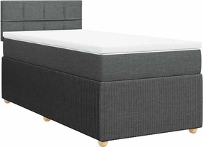 Box spring postel s matrací tmavě šedá 80 x 200 cm textil 3289584