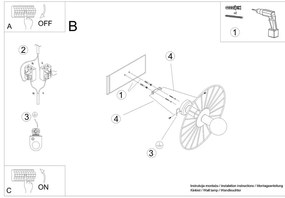 Černé stropní svítidlo ø 45 cm Soho – Sollux