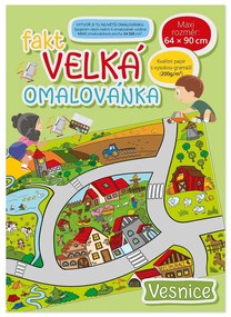 Baloušek - Fakt velká omalovánka Vesnice (64 × 90 cm)