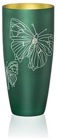 Crystalex Váza Meadow 250mm smaragdově zelená, 1 ks