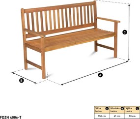 Fieldmann FDZN 4006-T Zahradní lavice