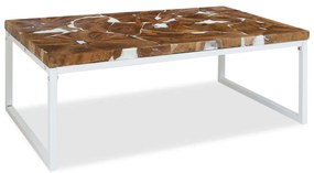vidaXL Marketos Konferenční stolek teak a pryskyřice 110 x 60 x 40 cm